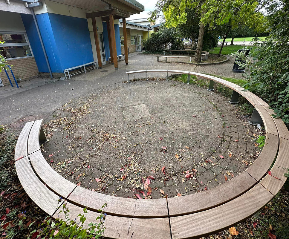 Images for 12 bespoke curved benches for primary school
