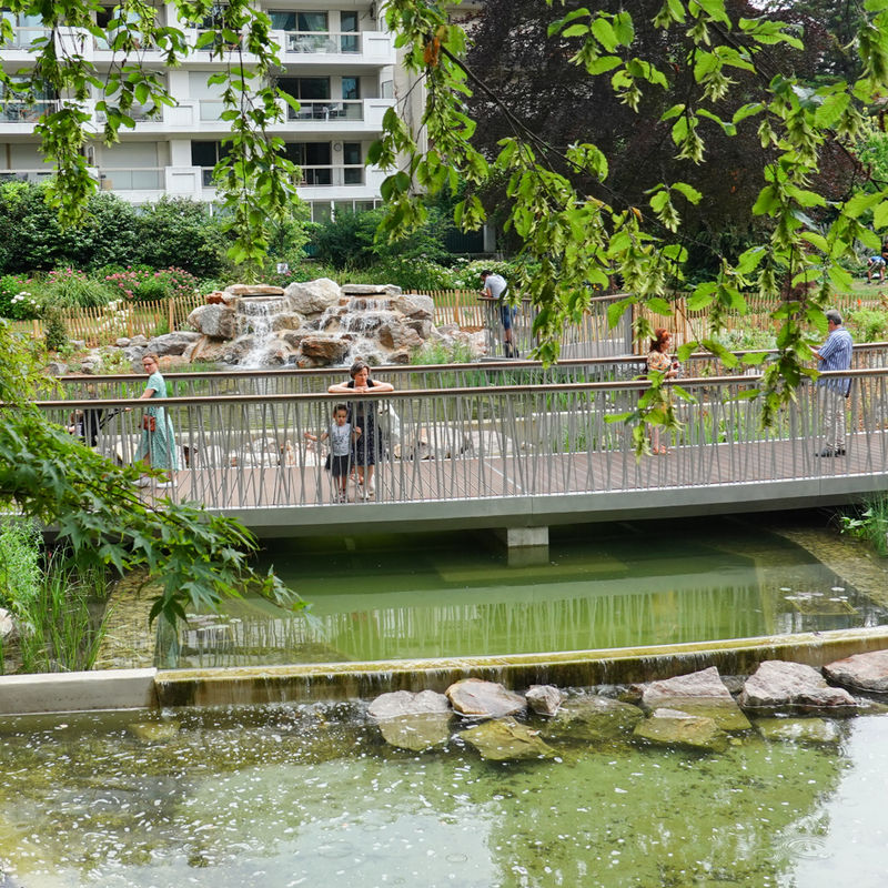 Images for Serpentine footbridge and observation platform for park in ...