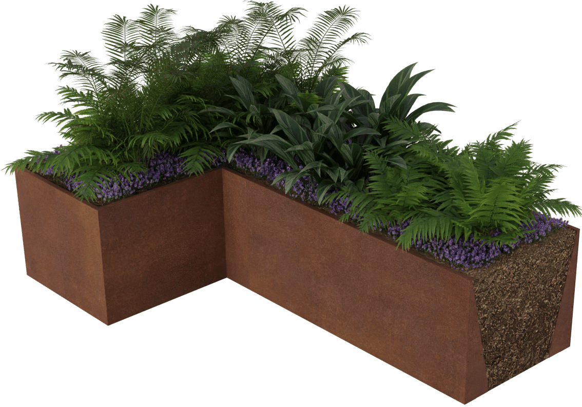 Images for Planterline - straight structural steel planter walls