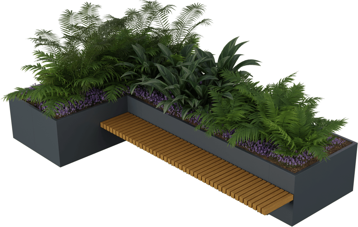 Images for Ambit - integrated timber seating for steel planter systems