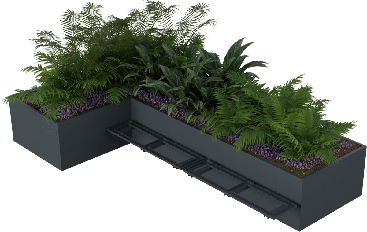 Images for Ambit - integrated timber seating for steel planter systems