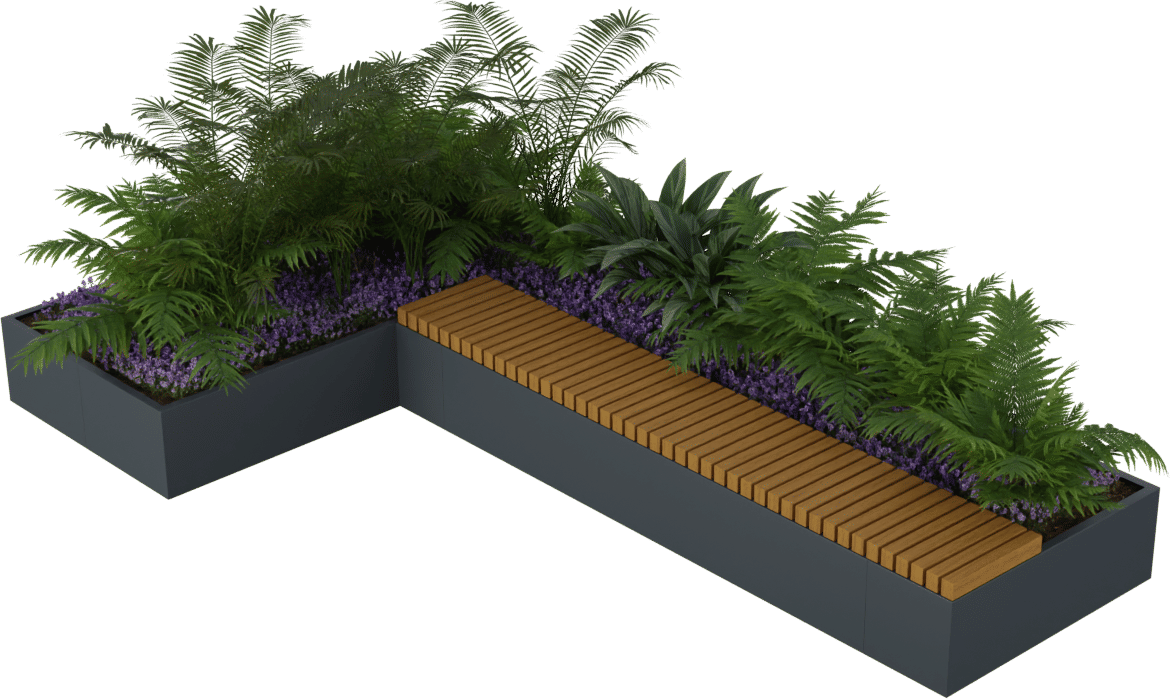 Images for Ambit - integrated timber seating for steel planter systems