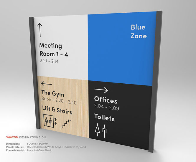 WAY2GO Internal Wayfinding Signage | isGroup