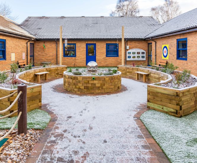 Bespoke wooden raised planters for school's sensory garden | WoodBlocX