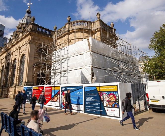 Hoardfast protective site hoarding for cathedral renovation works ...
