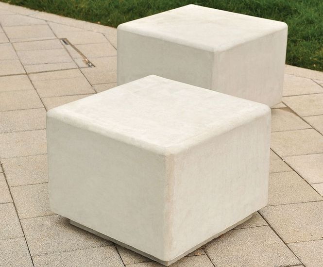 Gorton Concrete Cube Seat - minimalist architectural outdoor seating ...
