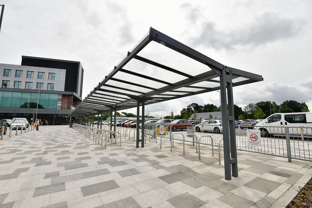 Images for Bespoke canopies, cycle shelter and litter bins for new hospital