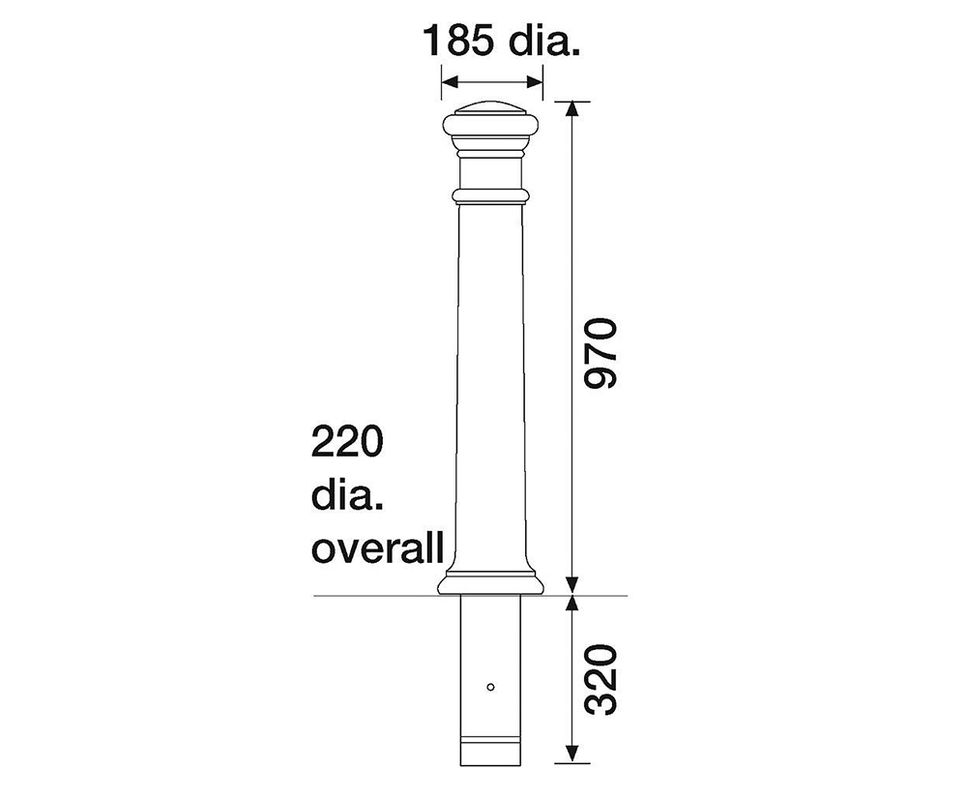 Manchester Duracast Polyurethane Bollard | Images