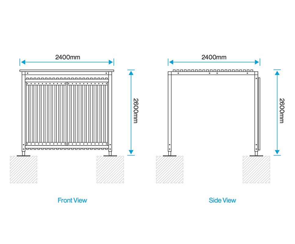 Palisade Brise Soleil - steel and timber outdoor sun shade canopy | Images
