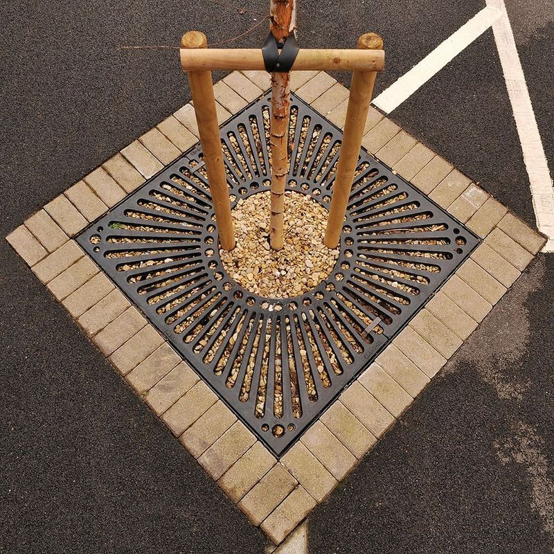 Images for Sunburst - Square Tree Grille 1200mm x 120mm