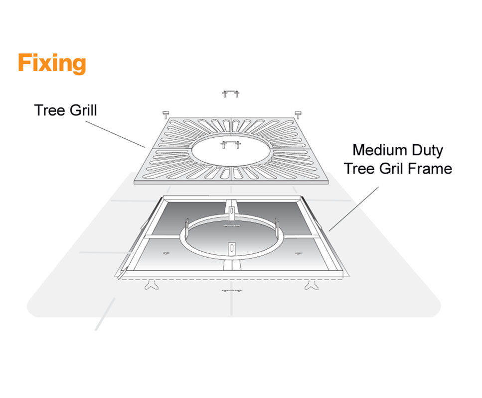 Images for Sunburst - Square Tree Grille 1200mm x 120mm