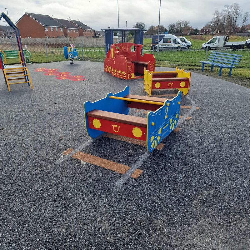Creating a train-themed playground at Newbiggin-by-the-Sea | Images