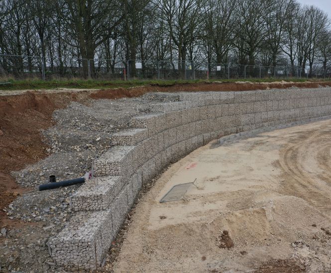 Gabion Baskets Retaining Walls Pond