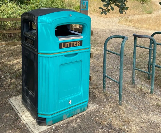 Leafield Heritage Square XL Litter Bin | Leafield Environmental