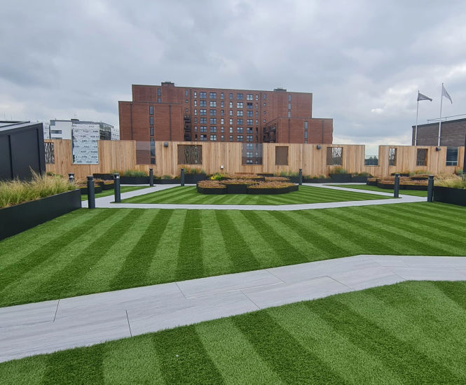 Rooftop terrace transformation, Drapers Yard Leeds | Raaft®