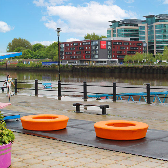 Images for Playful orange Loop Circle benches for Quayside Newcastle