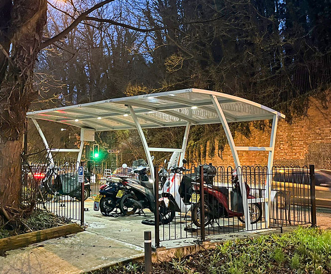 Cycle parking and motorcycle shelters for Coulsdon South Station ...