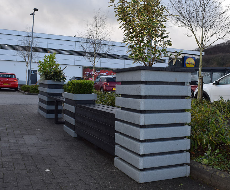 Images for Recycled plastic planters with bench seating