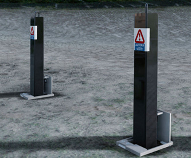 Square RetractaPost 745 - retractable parking post | AUTOPA