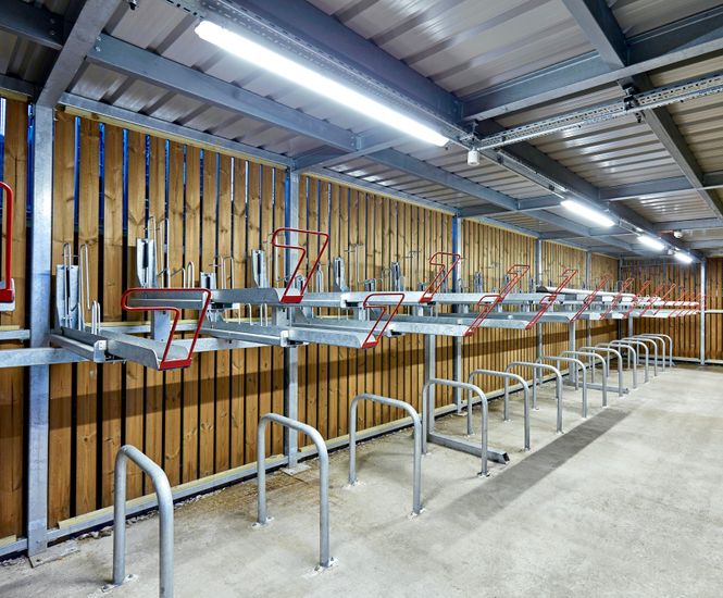 Gas Assisted Two Tier Bike Rack | The Bike Storage Company