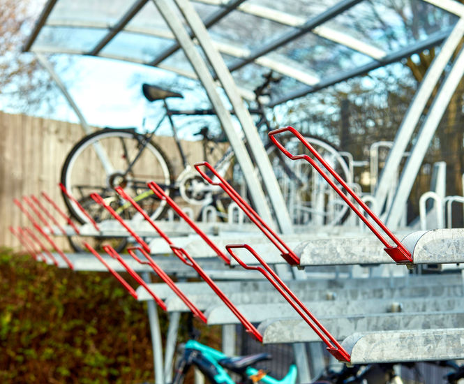 Modular high-density, space-saving, secure two-tier bike rack | The ...
