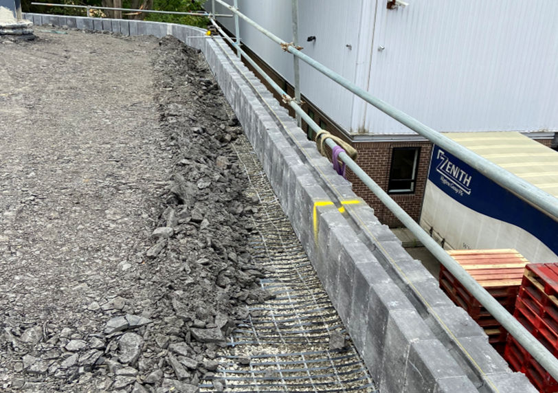 Retaining wall - Ainley Industrial Estate | Images