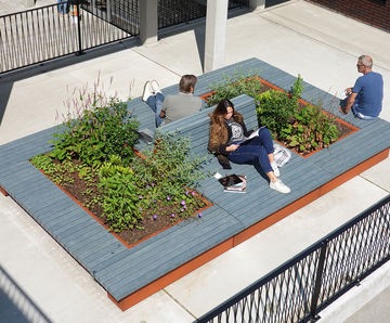 Steel bench planters | EXTERNAL WORKS