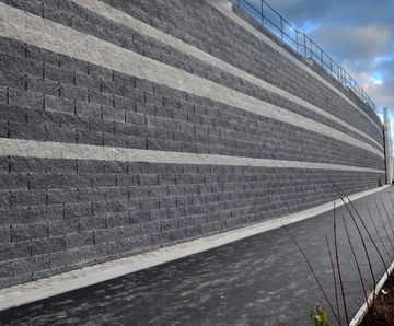 Concrete block retaining walls | EXTERNAL WORKS