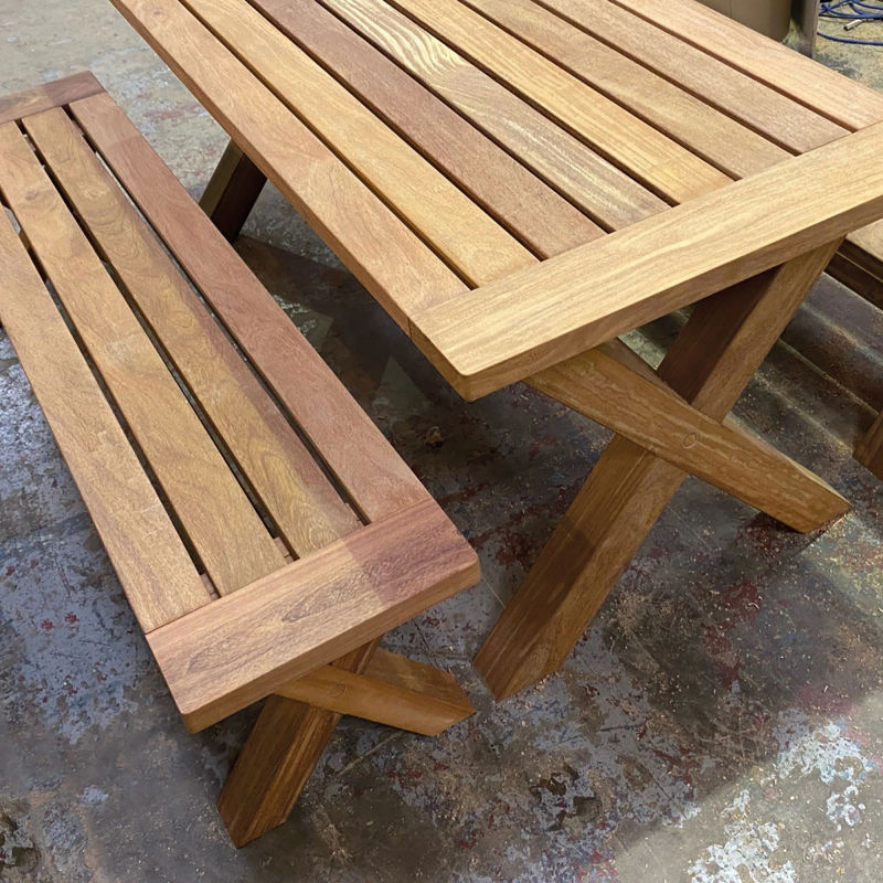 PicniX moveable timber picnic table and bench set | Images