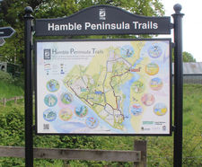 Vertically mounted metal interpretation signs | Shelley Signs