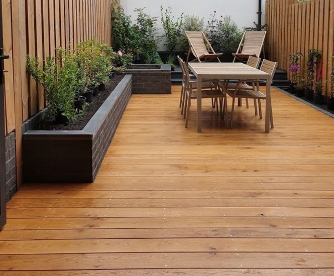 High-specification hardwood decking | Round Wood of Mayfield