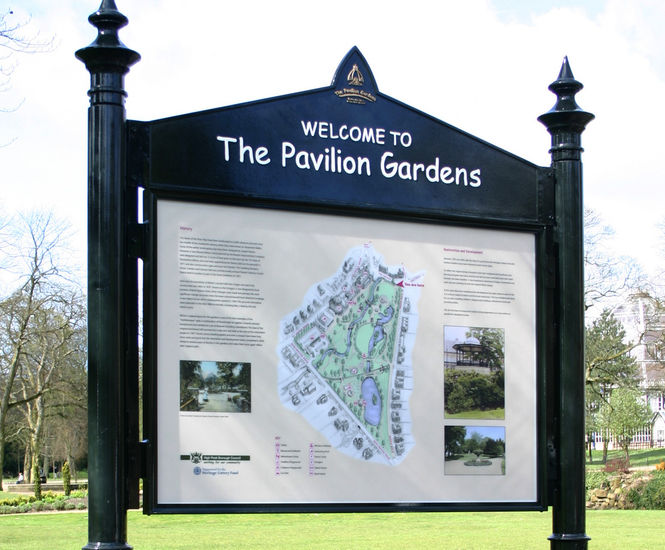 Twin Post Interpretation Signs | Leander Architectural