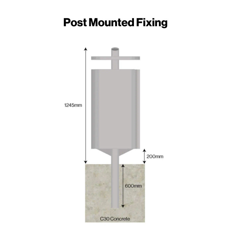 Apollo 100 hooded litter bin - post-mounted | Images
