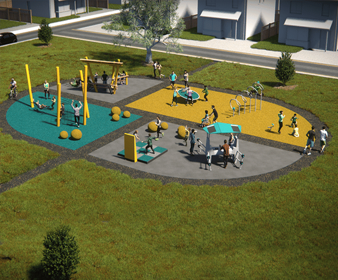 KORE inclusive multi-use play equipment for teenagers | Jupiter Play