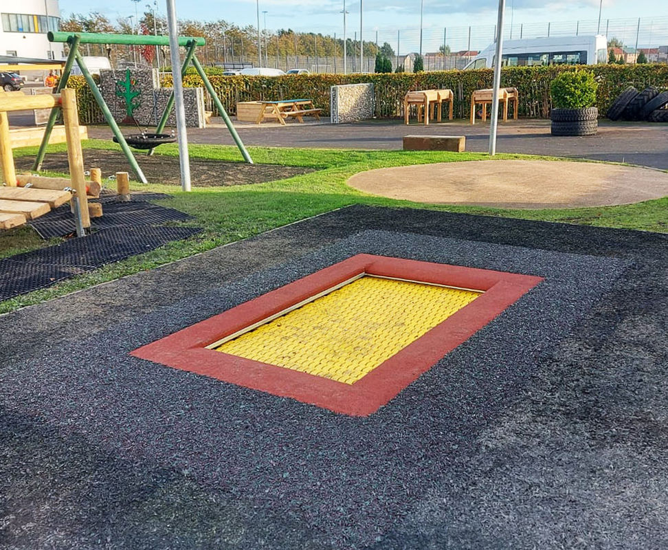 Inclusive, wheelchair-accessible in ground trampoline (MT-TRMPW) | Images