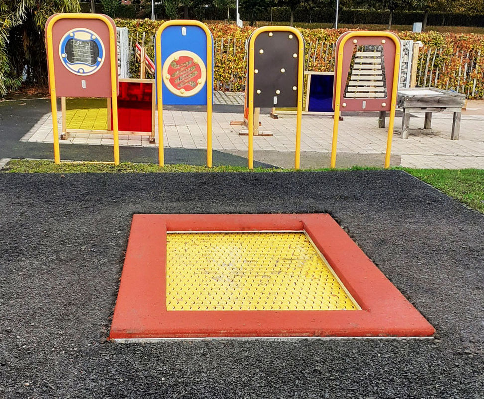 Inclusive, wheelchair-accessible in ground trampoline (MT-TRMPW) | Images