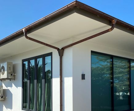 Copper hopper heads | Metal Gutta