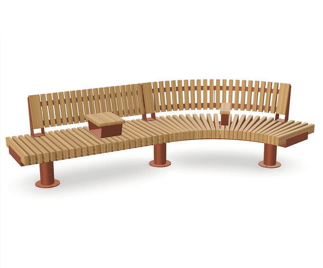RailRoad Loop straight and curved modular seating range | Furnitubes