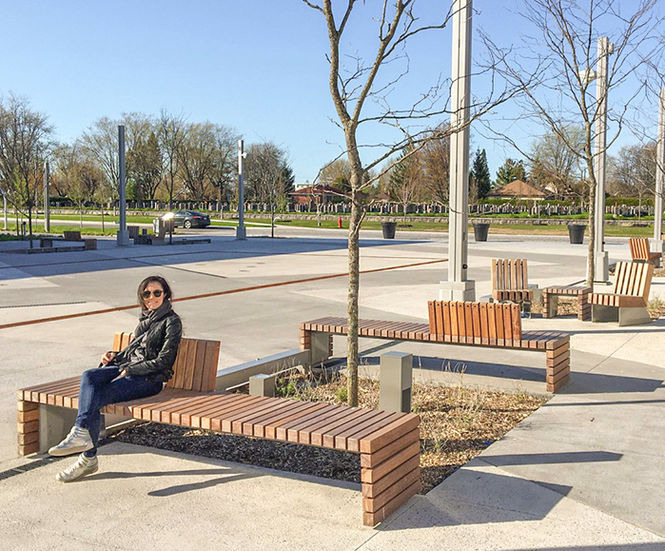 Solid Staple Benches | Streetlife