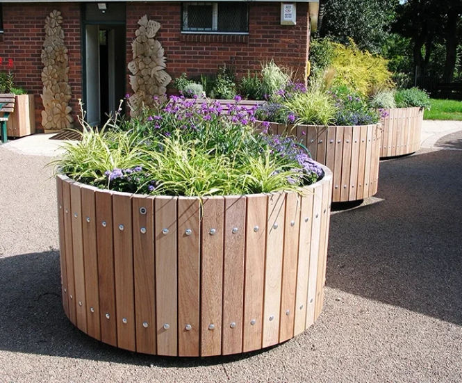 Swithland FSC timber planters | Street Design