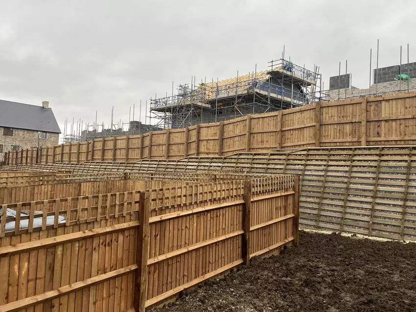 Images for Crib retaining walls for new Taylor Wimpey housing development