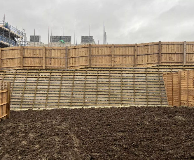 Crib retaining walls for new Taylor Wimpey housing development | Phi Group