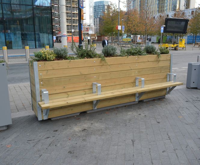 Long barrier planters | Street Design