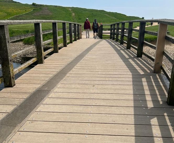 POLYplank™ refreshes existing bridge over a waterway in Charmouth ...