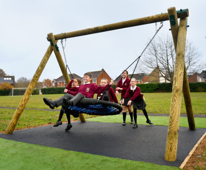 2.4m Log Swing with Basket Seat | Sovereign Play