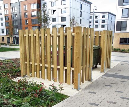Slatted timber bin store | The Bike Shed Company