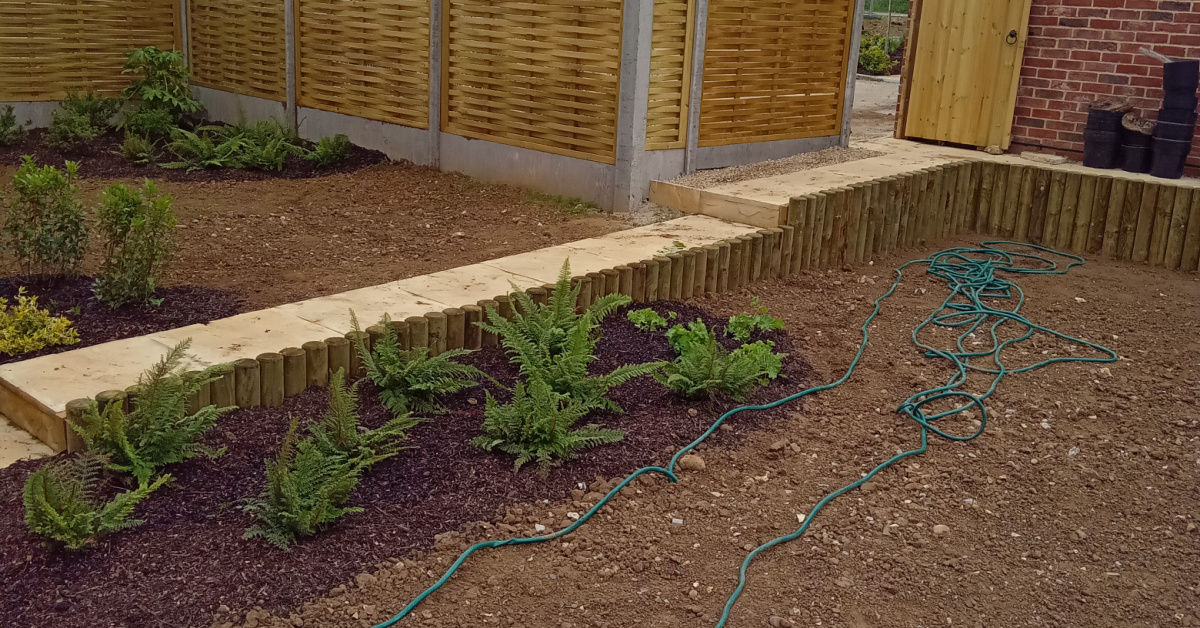 Unilog Pro timbers used for retaining structures in garden design | Images