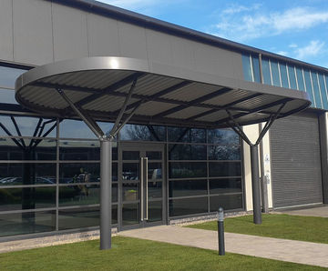 Steel roofed canopy shelters | EXTERNAL WORKS
