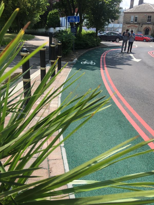 Coloured Surfacing for Road or Car Park Demarcation | Images