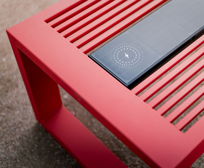Benkert Smart - solar benches with smartphone charging | Benkert Street ...